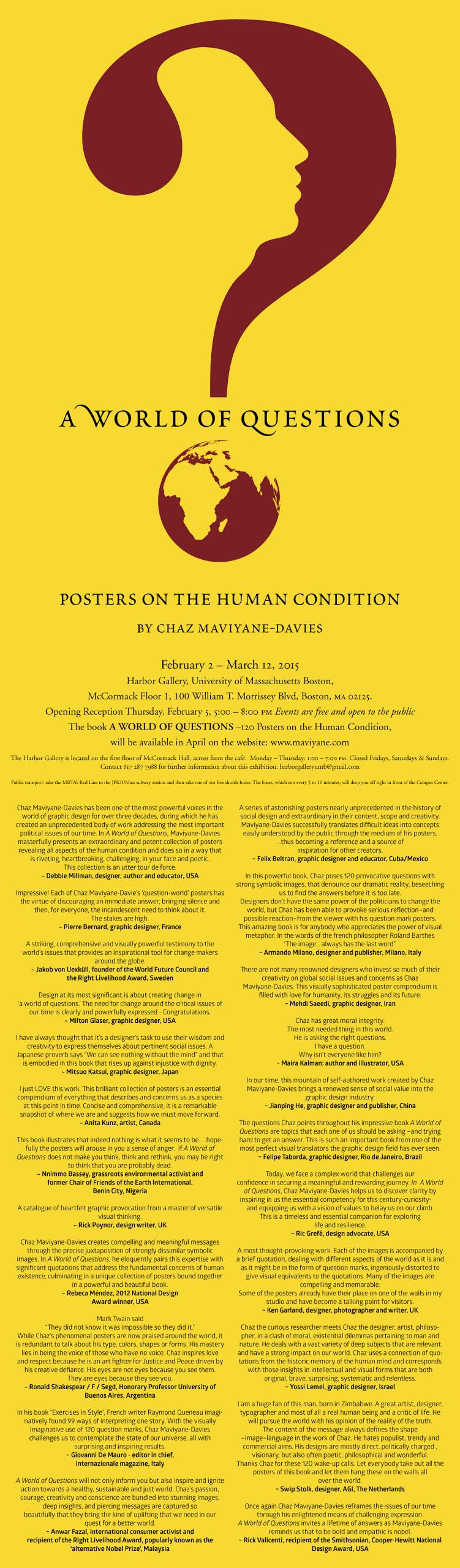 Exhibition: A World of Questions | Posters on the human condition ...